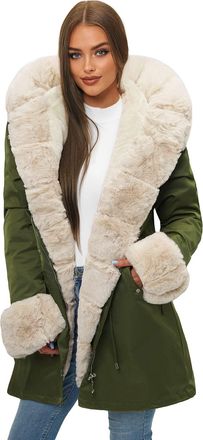 OZONEE Damen Winterjacke Jacke Winter Farbvarianten Warm Bomberjacke Steppjacke Wintermantel Kunstfell Daunenjacke Leichte Outdoor Puffer Jacket Gepolstert J