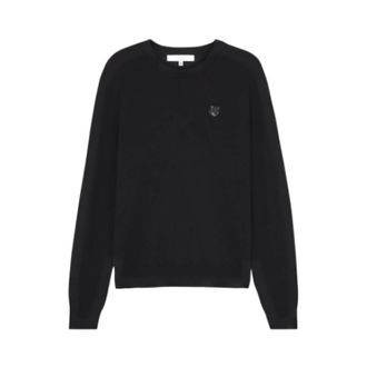 Maison Kitsun&eacute; Rundhals-Strickware - - Knitwear - Herren - Schwarzk - S