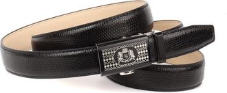 Anthoni Crown Damen Ledergürtel Gürtel, Schwarz, 70