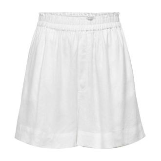 Only Only, Femme, Shorts, Blanc, Taille: 40 FR Bermuda en lin Tokyo HW Blend