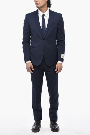 Corneliani CC COLLECTION 3-Teiliger Anzug Aus Schurwolle Mit Spitzrevers Corneliani