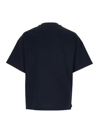 Jil Sander Mens T-Shirt Crew Neck Blue Cotton T-Shirts And Polos