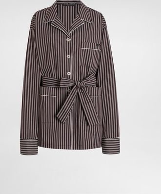 Dolce & Gabbana Striped Poplin Vanity Shirt - Frau Blusen Und Tops n/d 40