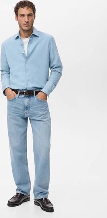 Mango Jean Moby straight-fit d&eacute;lav&eacute; clair bleu clair - Homme - 40 - MANGO MAN