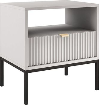 Vente-Unique Pascal MORABITO-Nachttisch mit 1 Schublade & 1 Ablage - Grau - LIOUBA von Pascal Morabito