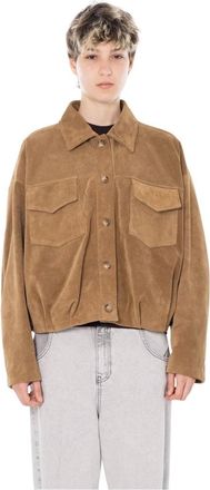 Vicolo Femme, Vestes, Brun, Taille: 40 FR Blouson aviateur en daim