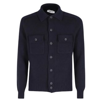 Gran Sasso Strickjacke mit Klappentaschen - - Knitwear - Herren - Blau - 2XL