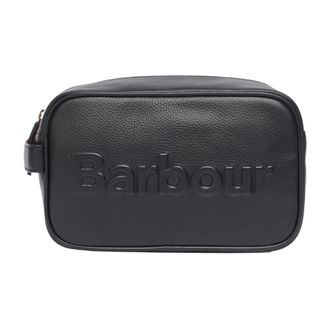 Barbour Pochette Logo Leder Kulturtasche - - Bags - Herren - Schwarzk - ONE SIZE