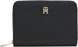 Tommy Hilfiger Geldbörse Th Icon Med Za Nylon AW0AW17741 Schwarz