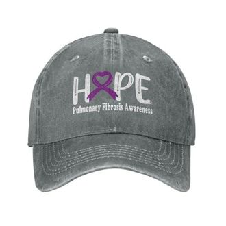 Generic Espoir pour La Sensibilisation &Agrave; La Fibrose Pulmonaire Femme Homme Chapeau De Cowboy Soft Casquette De Baseball L&eacute;ger Snapback Cap pour Toutes Les Sai