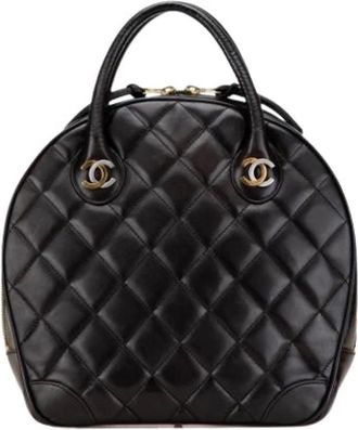 Chanel Sac &agrave; main vintage en cuir Pre-owned - Femme - Pre-owned - Noir - Taille: ONE Size