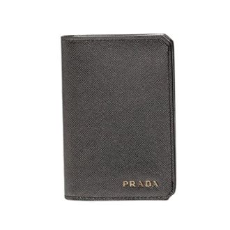Prada Porte-cartes en cuir Saffiano Pre-owned - Femme - Pre-owned - Gris - Taille: ONE Size