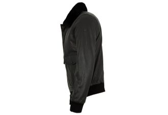 Bugatti Lederjacke 222 034-BU/M Bugatti - Herren Lederjacke Weste Lammnappa Lammfellkragen schwarz
