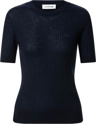 Lacoste Femme, Pulls, Bleu, Taille: 40 FR Maille ras du cou