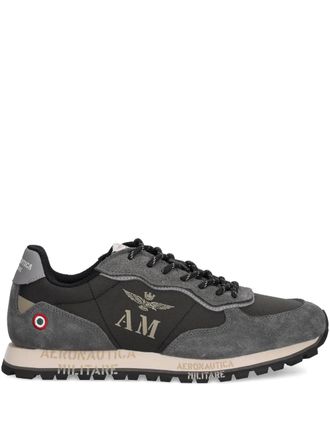 Aeronautica logo-print sneakers - Noir