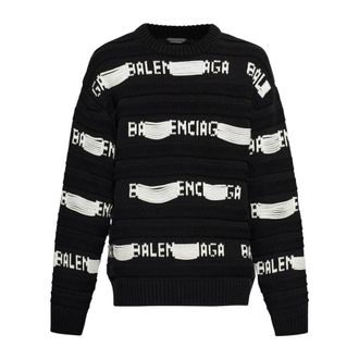 Balenciaga Pullover mit Stickerei - - Knitwear - Herren - Schwarzk - M