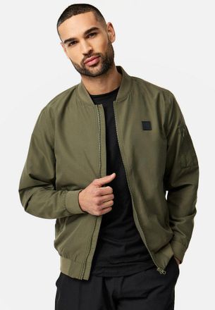 Indicode Sommerjacke Herren INMaxim &Uuml;bergangsjacke Herrenjacke klassischer Bomberjacken-Stil mit gerippten Stehkragen