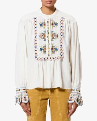 Isabel Marant Embroidered Blouse - Ecru