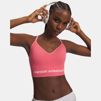 Under Armour Vanish Seamless Low Sport-BH f&uuml;r Damen Bittersweet Rosa / Wei&szlig; XL