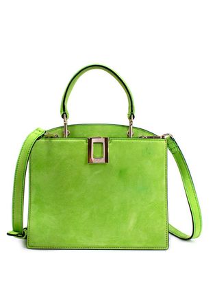Roger Vivier green suede tote