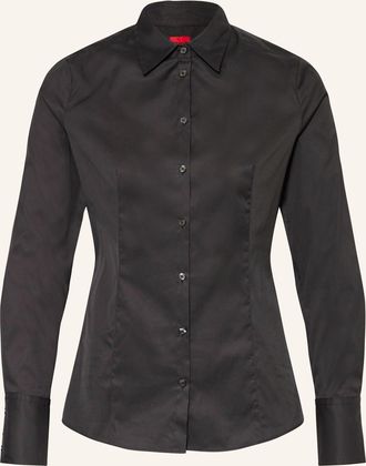 HUGO BOSS Hugo Hemdbluse The Fitted Shirt schwarz