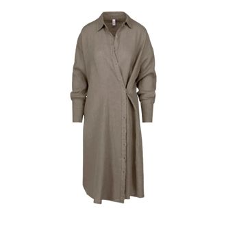 Bomboogie Hemdblusenkleid - - Dresses - Damen - Beige - 2XS