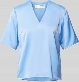 Selected Regular Fit Blusenshirt mit V-Ausschnitt Modell LENA