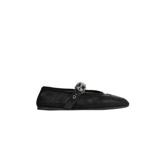 Miu Miu Mesh And Fabric Ballerinas