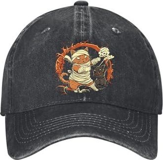 Generic Chapeau De Sport La Mal&eacute;diction du Chat Momie Casquette Trucker Athl&eacute;tique Casquette De Baseball Toutes Les Saisons Chapeau De Soleil pour P&ecirc;che Voyag