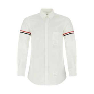 Thom Browne Klassisches Popeline Hemd mit Armband - - Shirts - Herren - Wei&szlig; - XL