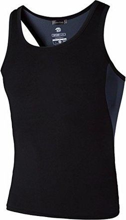 Jeansian Jeansian Homme Debardeurs De Sport Outdoor Tops Tee Men Summer Vest Sport Tank Tops LSL203 Black XXL