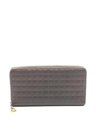 Celine portefeuille zipp&eacute; en cuir (ann&eacute;es 2010) - Marron