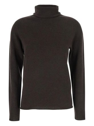 Antonelli pull côtelé à col roulé - Marron