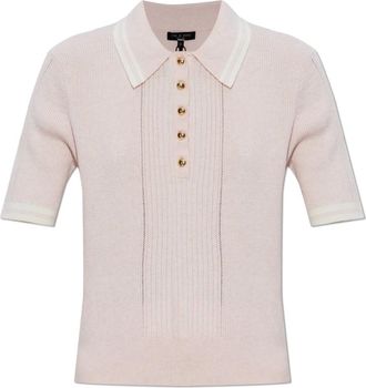 Rag & Bone Femme, Tops, Rose, Taille: 42 FR Laurie Haut Polo Boutonn&eacute; C&ocirc;tel&eacute;
