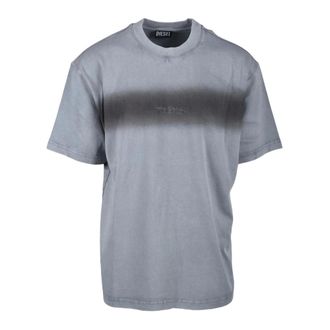 Diesel Homme, Tops, Gris, Taille: 2XL T-shirt en coton