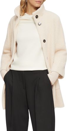 s.Oliver Flauschiger Mantel mit Strickb&uuml;ndchen am &Auml;rmel