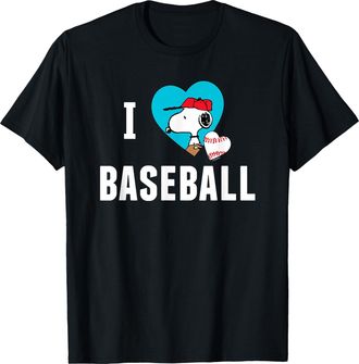Peanuts Snoopy I Love Baseball T-Shirt