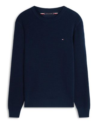 Tommy Hilfiger Leichter Pullover aus Baumwolle mit kleiner Flag-Stickerei in