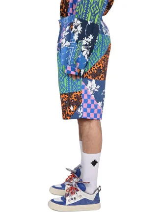 Marcelo Burlon Polyamide Bermuda Shorts - Blue