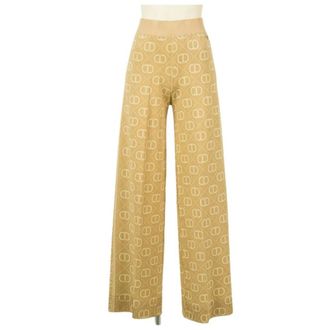 Twinset Ultra Bequeme Weite Hose - - Trousers - Damen - Beige - M
