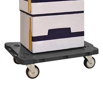 Generico Mehrzweckfahrzeug mit R&auml;dern, PP-, 41,9 x 27,9 cm, Wagen mit Flacher Plattform, industrieller Transporteur f&uuml;r Gewerbe, Lebensmittelgesch&auml;ft, Supermar