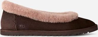 UGG Zora Ballerina f&uuml;r Damen in Dusted Cocoa, Gr&ouml;&szlig;e Wildleder