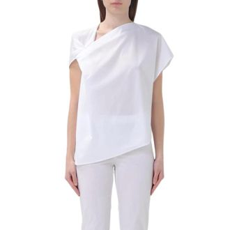 Liviana Conti Asymmetrisches Oberteil mit Ausschnitt - - Blouses & Shirts - Damen - Wei&szlig; - L