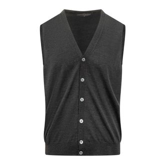FILIPPO DE LAURENTIIS Gekn&ouml;pfte Weste - - Knitwear - Herren - Grau - 2XL