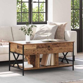 vidaXL vidaXL Table basse Bois Ancien 100 x 55 x 48,5 cm Bois ding&eacute;nierie