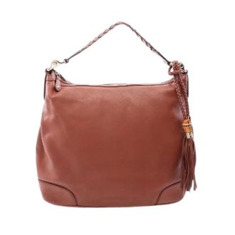 Gucci Sac bandouli&egrave;re en cuir de bambou Pre-owned - Femme - Pre-owned - Brun - Taille: ONE Size