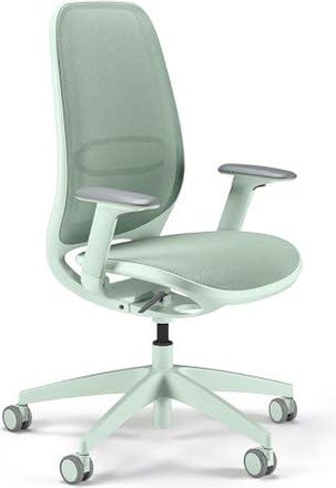 Sedus se:air Ergonomischer Drehstuhl, B&uuml;rostuhl, Kunststoff mit Rezyklat-Anteil, 100% Recyclingf&auml;hig, Gr&uuml;n,Gr&uuml;n, 42-55cm, bis 130kg Belastbar