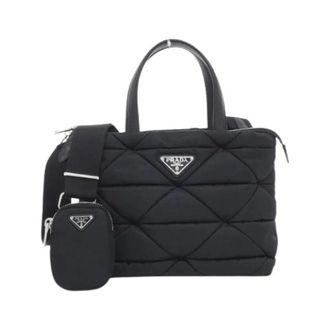 Prada Pre-owned Sac Cabas Tessuto Quilting - Femme - Pre-owned - Noir - Taille: ONE Size