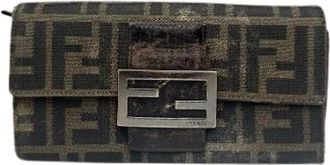 Fendi Portefeuille Pre-owned - Femme - Pre-owned - Brun - Taille: ONE Size