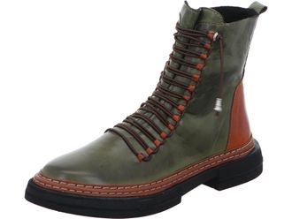 Gemini Damen Stiefelette Leder Boot mit Gummizug und losen Einlagen 033393-02, Gr&ouml;&szlig;e:41 EU, Farbe:Gr&uuml;n